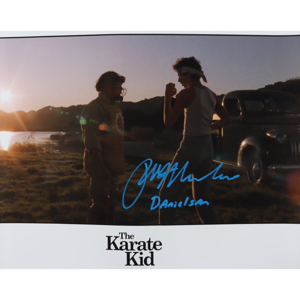Ralph Macchio Signed "The Karate Kid" 16x20 Photo Inscribed "Danielsan ...