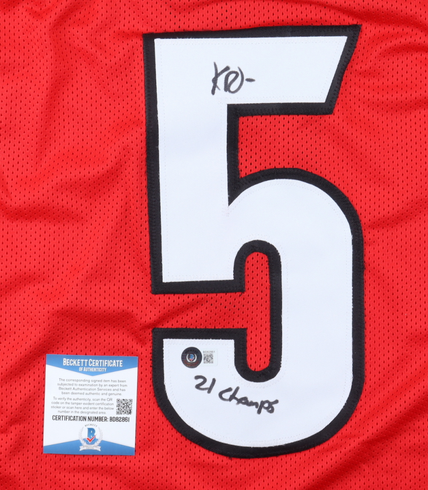 Kelee Ringo Signed Jersey Inscribed "21 Champs" (Beckett) | Pristine ...