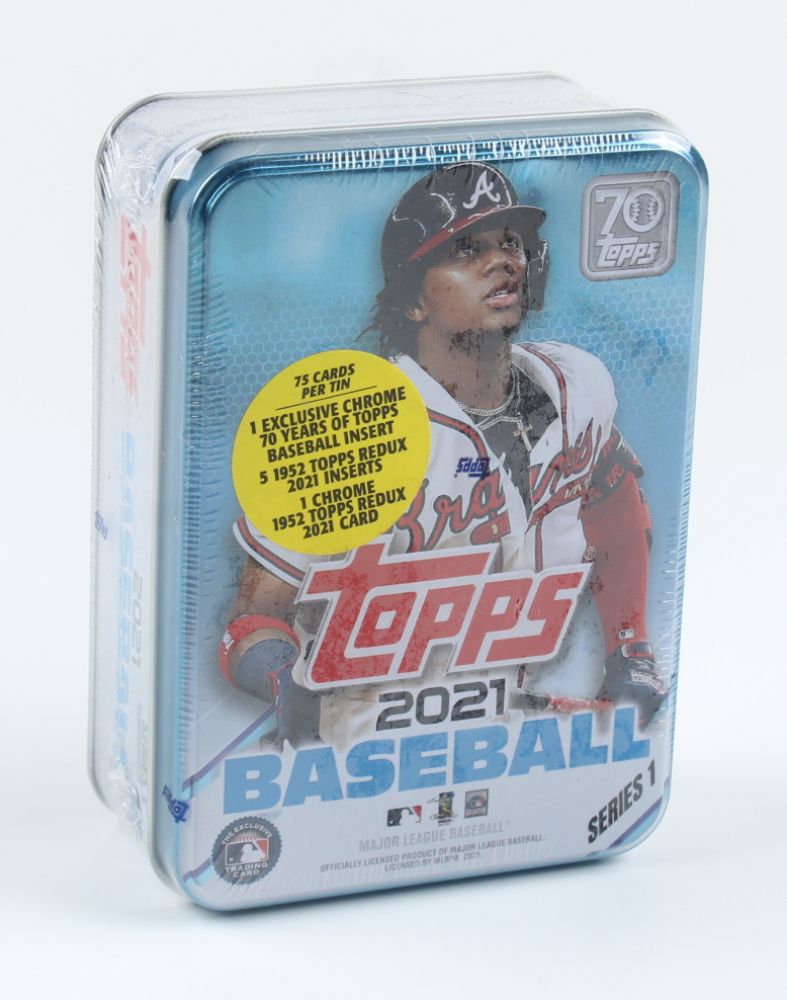 2021 Topps Series 1 Baseball Collectible Tin with (75) Cards | Pristine ...