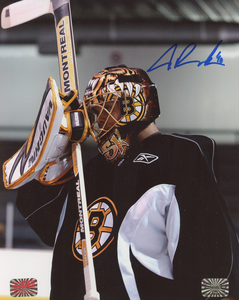 Tuukka Rask Signed Bruins 8x10 Photo (Rask & YSMS) | Pristine Auction