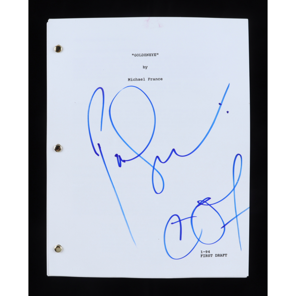 Pierce Brosnan Signed "Goldeneye" Full Movie Script (AutographCOA ...