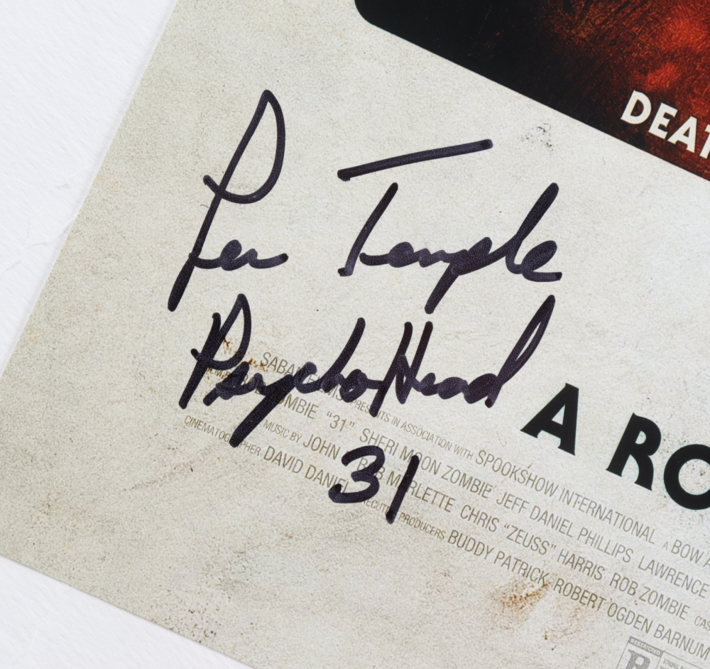 Lew Temple Signed "31" 11x17 Photo Inscribed "Psycho-Head" & "31 ...
