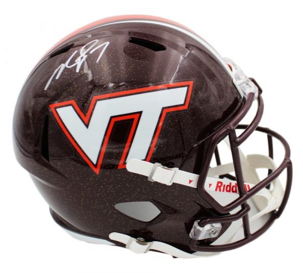 Michael Vick Signed Virginia Tech Hokies Full-Size Speed Helmet (Radtke ...