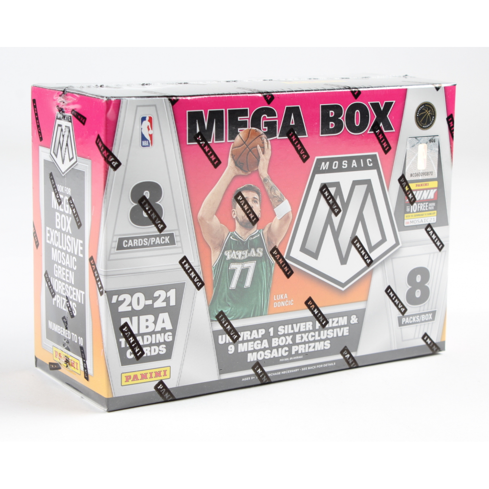 2020-21 Panini Mosaic Basketball Mega Box with (8) Packs | Pristine Auction