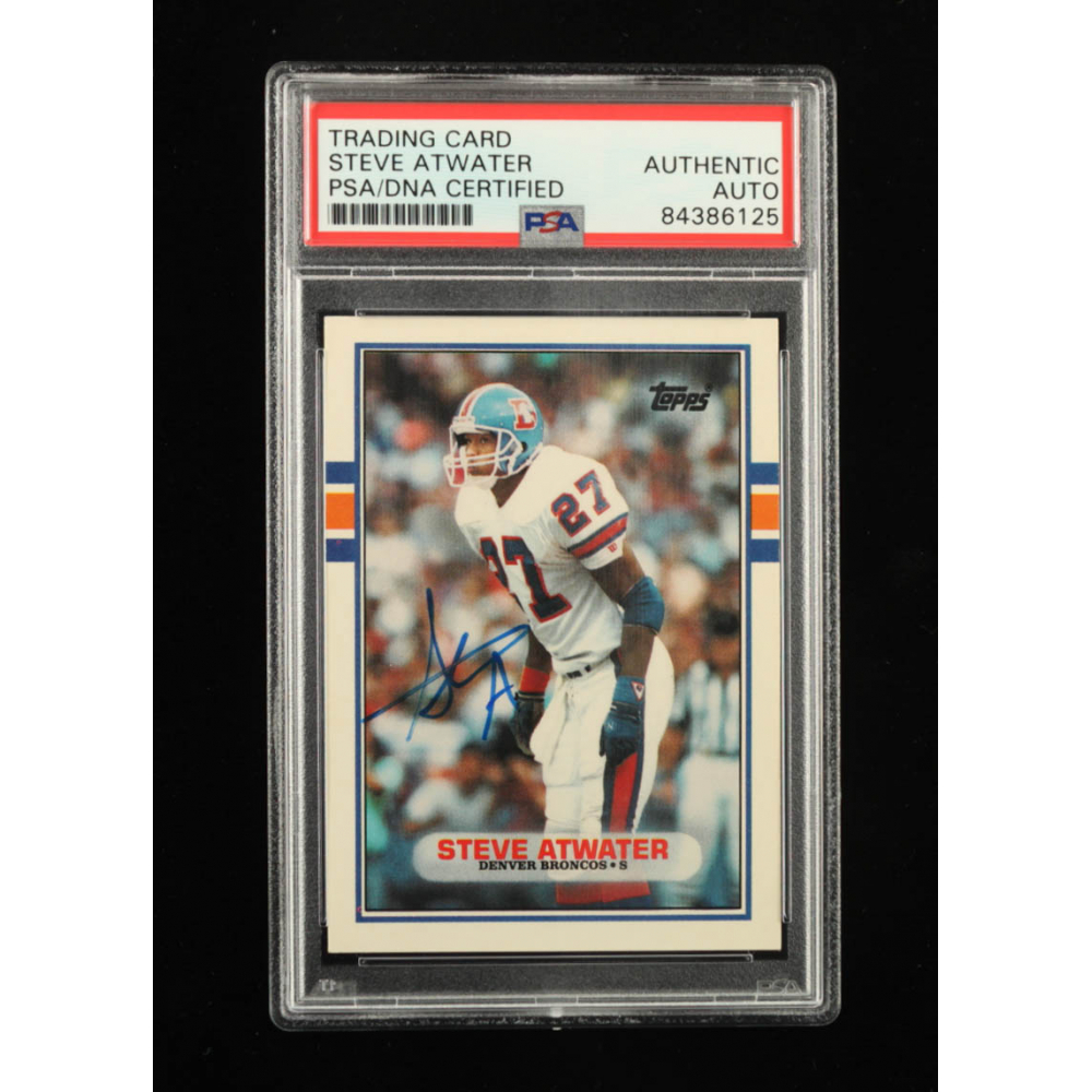 Steve Atwater Signed 1989 Topps Traded #52T RC (PSA) | Pristine Auction