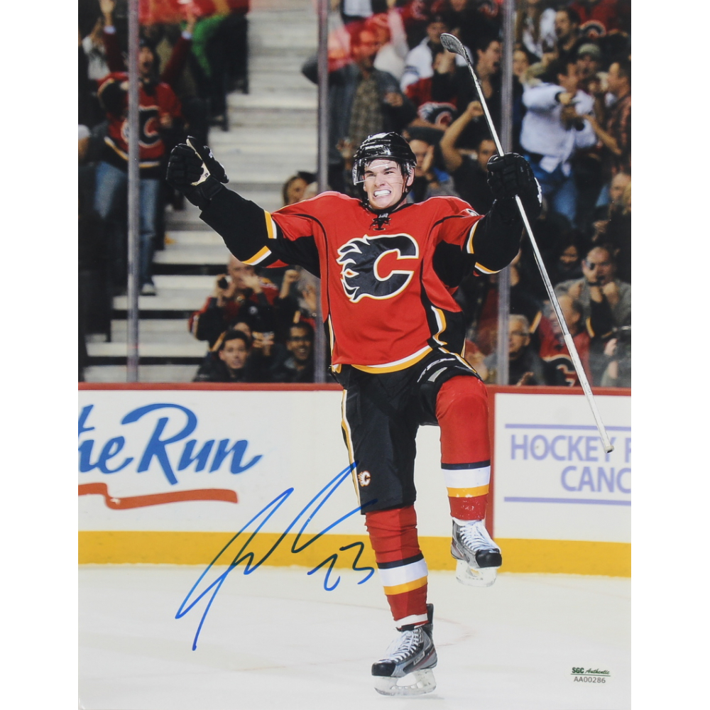 Sean Monahan Signed Flames 11x14 Photo (SGC) | Pristine Auction