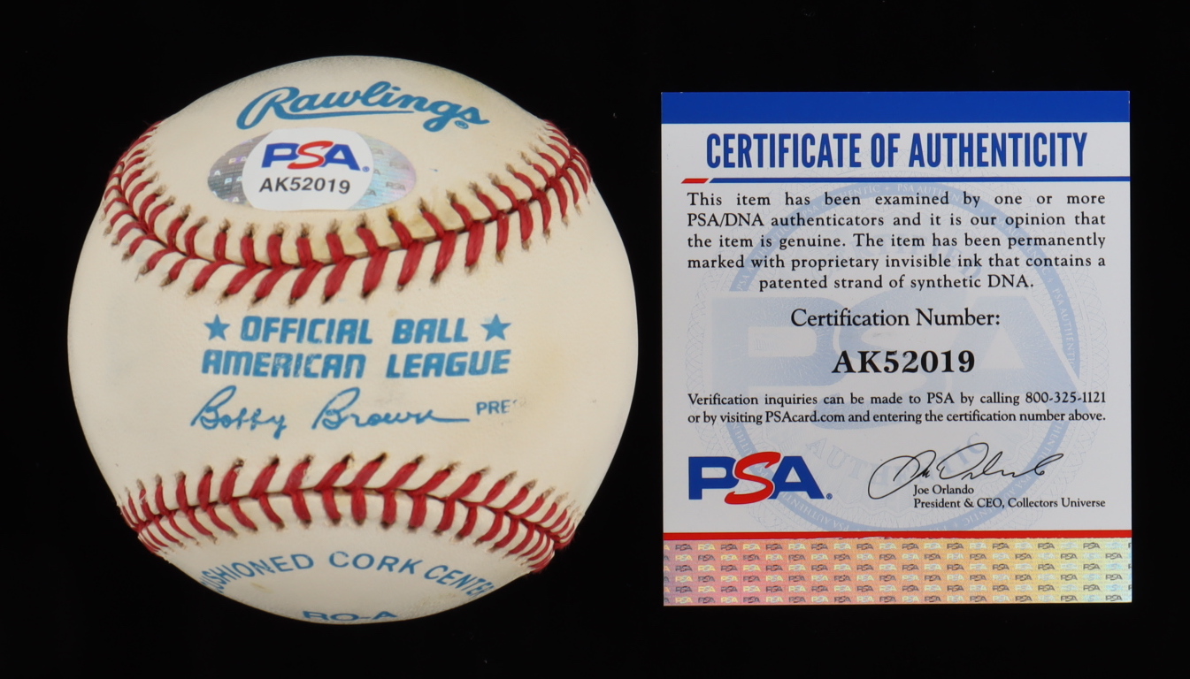 Tim Salmon Signed OAL Baseball Inscribed "ROY 93" (PSA) | Pristine Auction