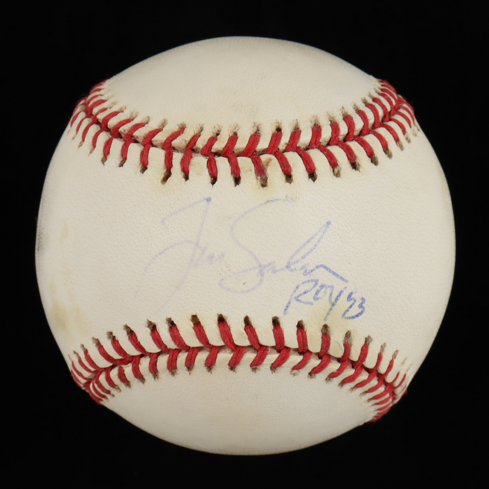 Tim Salmon Signed OAL Baseball Inscribed "ROY 93" (PSA) | Pristine Auction