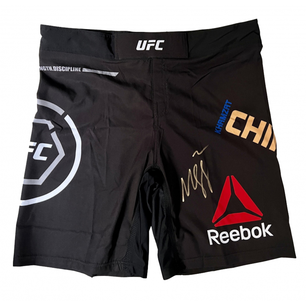 Khamzat Chimaev Signed Black UFC Trunks (PSA) | Pristine Auction