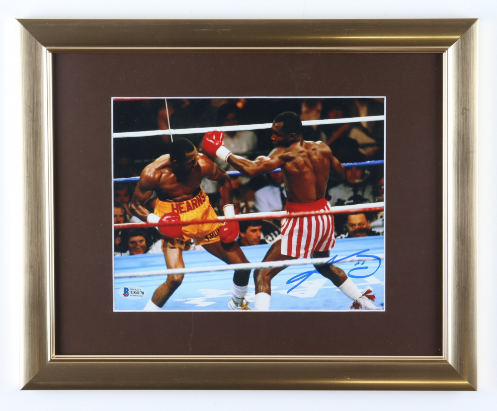 Sugar Ray Leonard Signed 13x16 Custom Framed Photo Display (Beckett ...