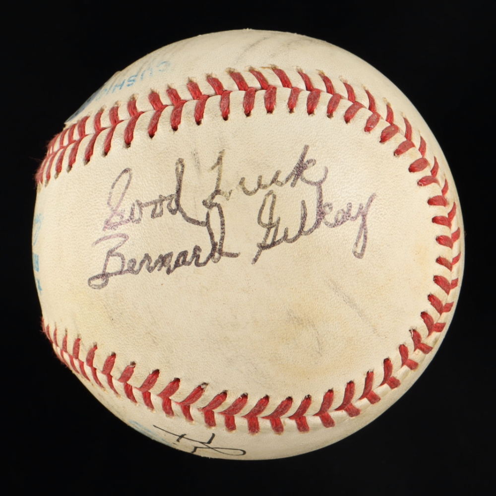 Terry Bevington & Bernard Gilkey Signed OAL Baseball Inscribed "Good ...