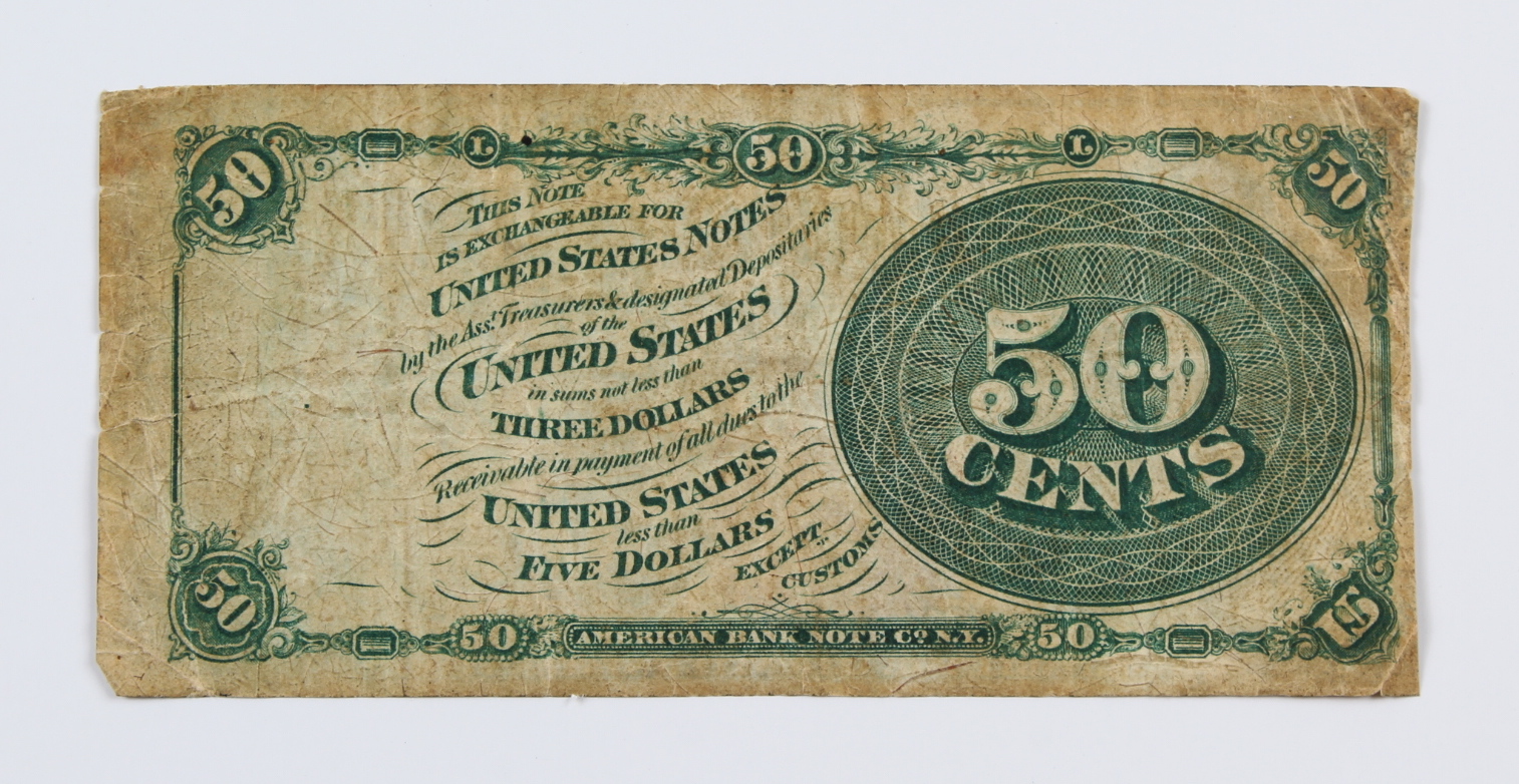 1869-1875 United States 50¢ Fifty Cents Fractional Postage Currency ...