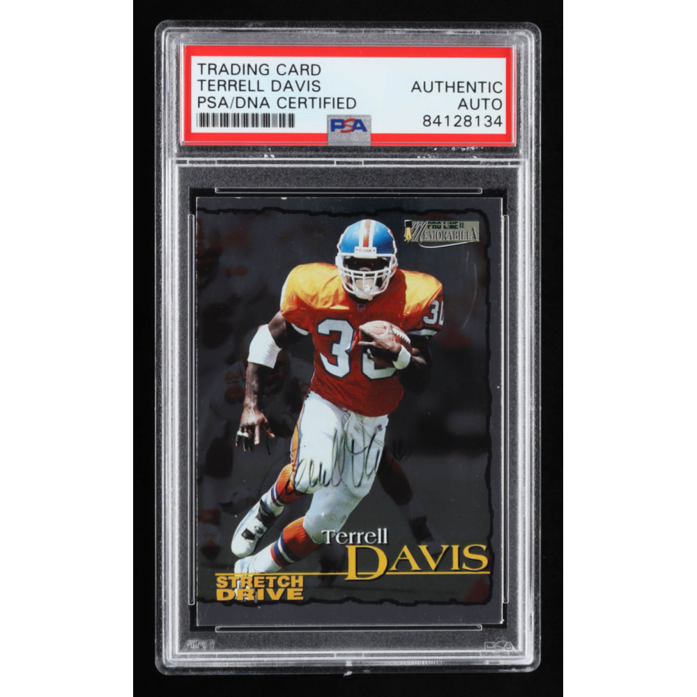 Terrell Davis Signed 1996 Pro Line Memorabilia Stretch Drive #DS9 (PSA ...