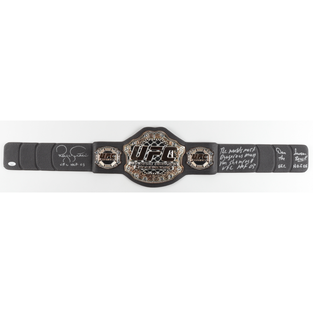 Ken Shamrock, Royce Gracie & Dan Severn Signed UFC Championship Belt ...