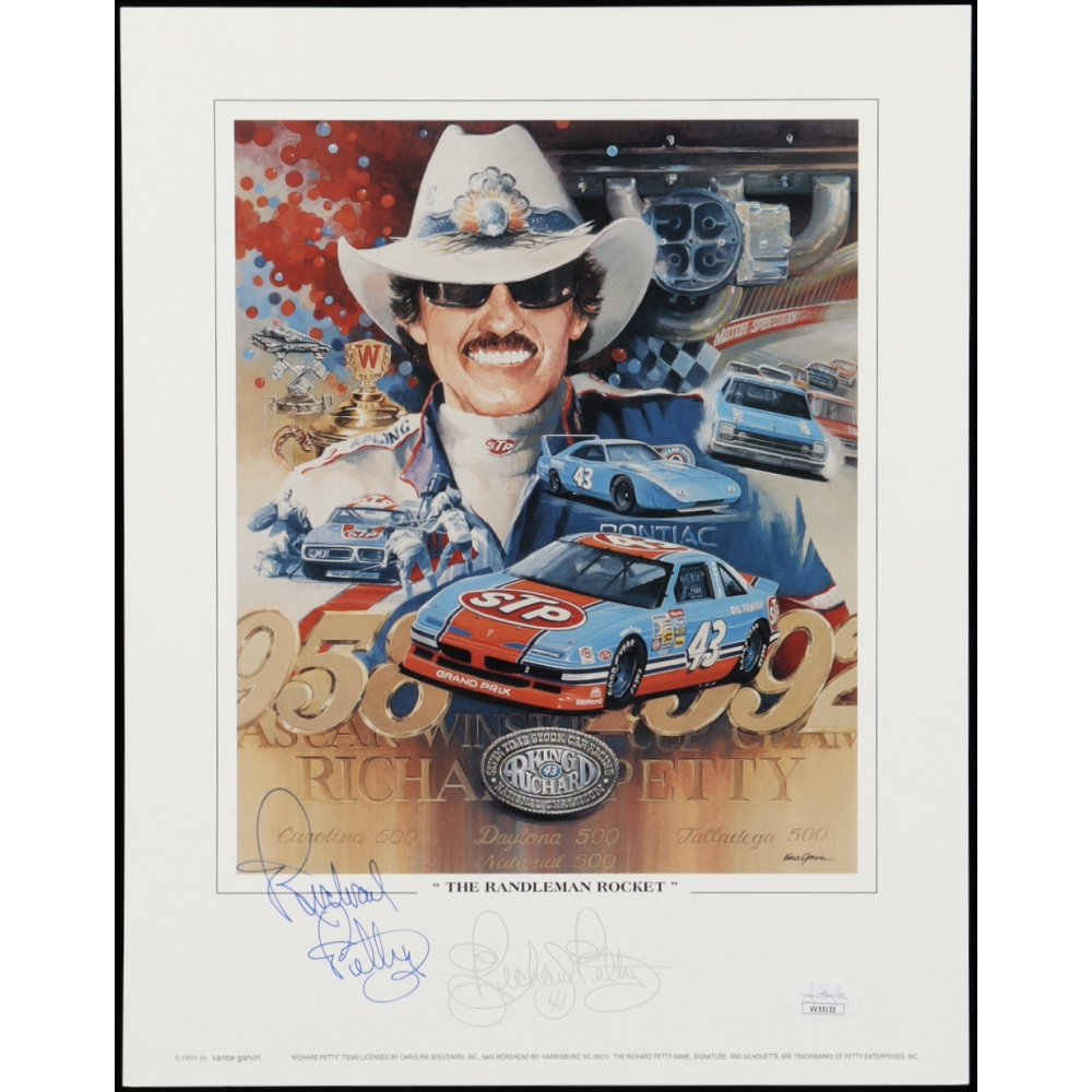 Richard Petty Signed "The Randleman Rocket" 11x14 Print (JSA ...