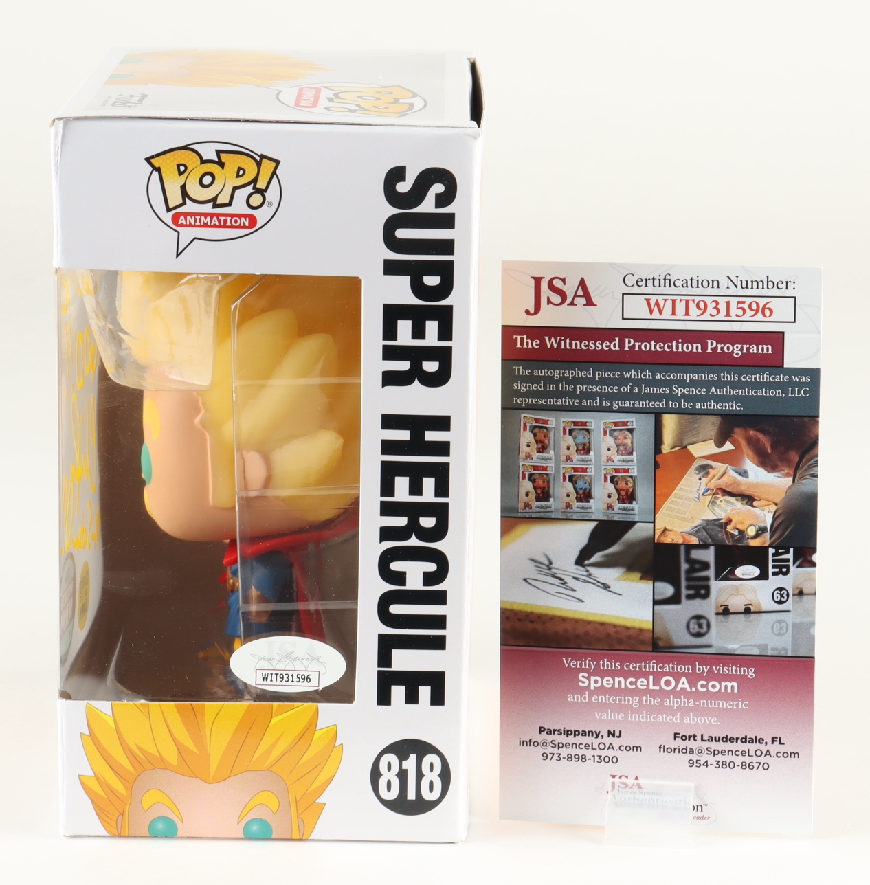 Chris Rager Signed "Dragon Ball Super" #818 Super Hercule Funko Pop ...