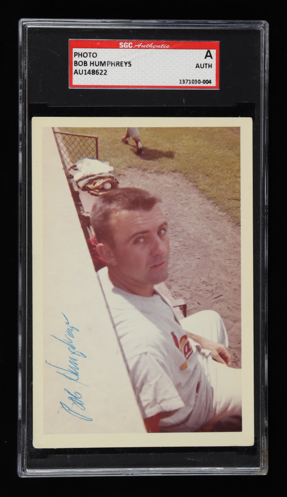 Bob Humphreys Signed Cardinals 3.5x5 Photo (SGC) | Pristine Auction