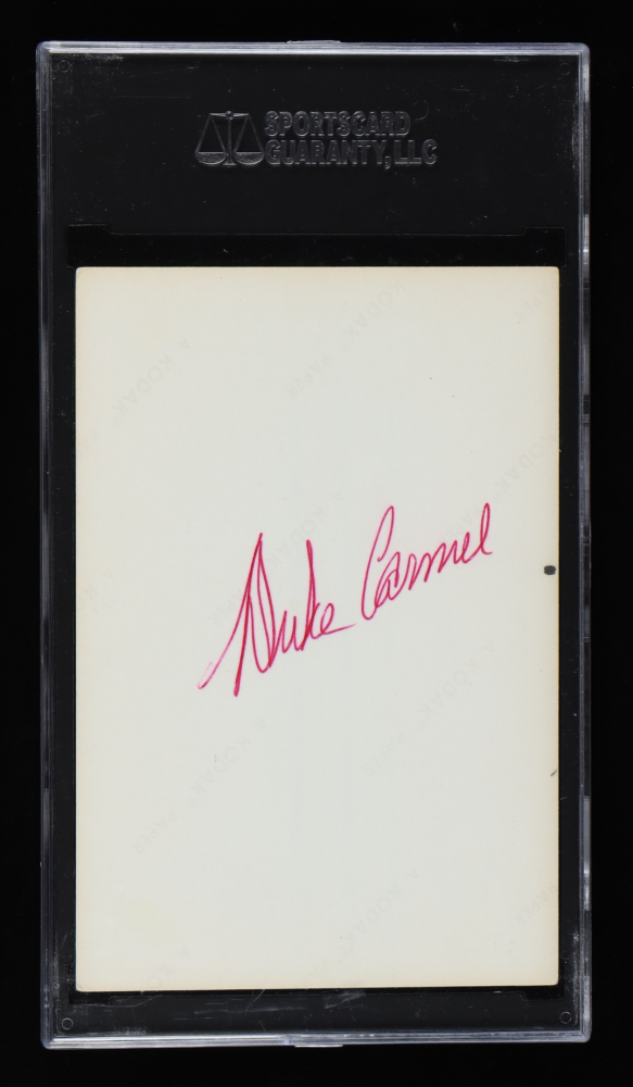 Duke Carmel Signed Cardinals 3.5x5 Photo (SGC) | Pristine Auction