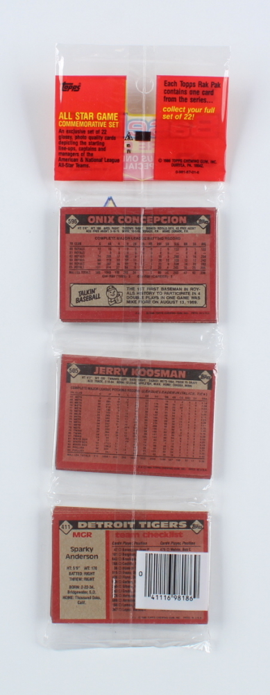 1986 Topps Baseball Rack Pack with (49) Cards | Pristine Auction