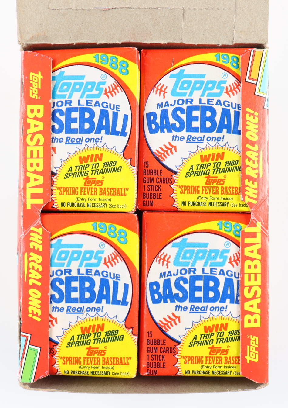 1988 Topps "The Real One" Bubble Gum Baseball Cards Box with (36) Packs ...