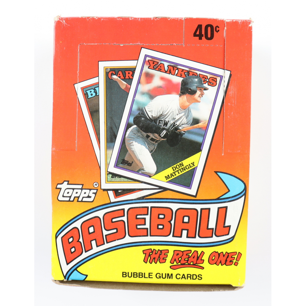 1988 Topps "The Real One" Bubble Gum Baseball Cards Box with (36) Packs ...