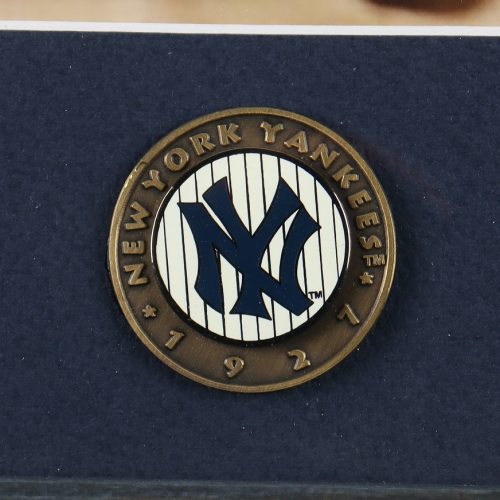 13x16 Custom Framed Yankees Pin Display With Photo | Pristine Auction