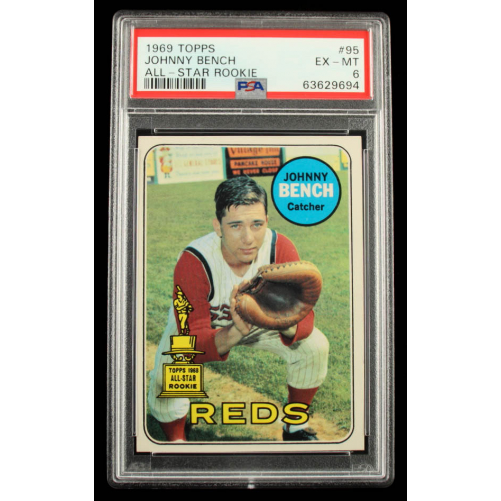 Johnny Bench 1969 Topps #95 (PSA 6) | Pristine Auction