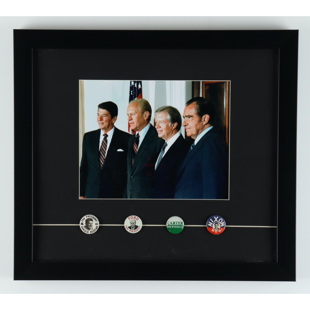 U.S. Presidents 16x18 Custom Framed Photo Display with (4) Original ...