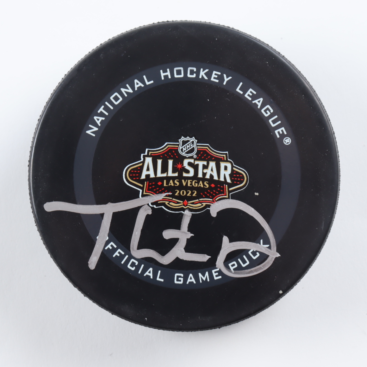 Thatcher Demko Signed 2022 All-Star Game Logo Hockey Puck (Fanatics ...