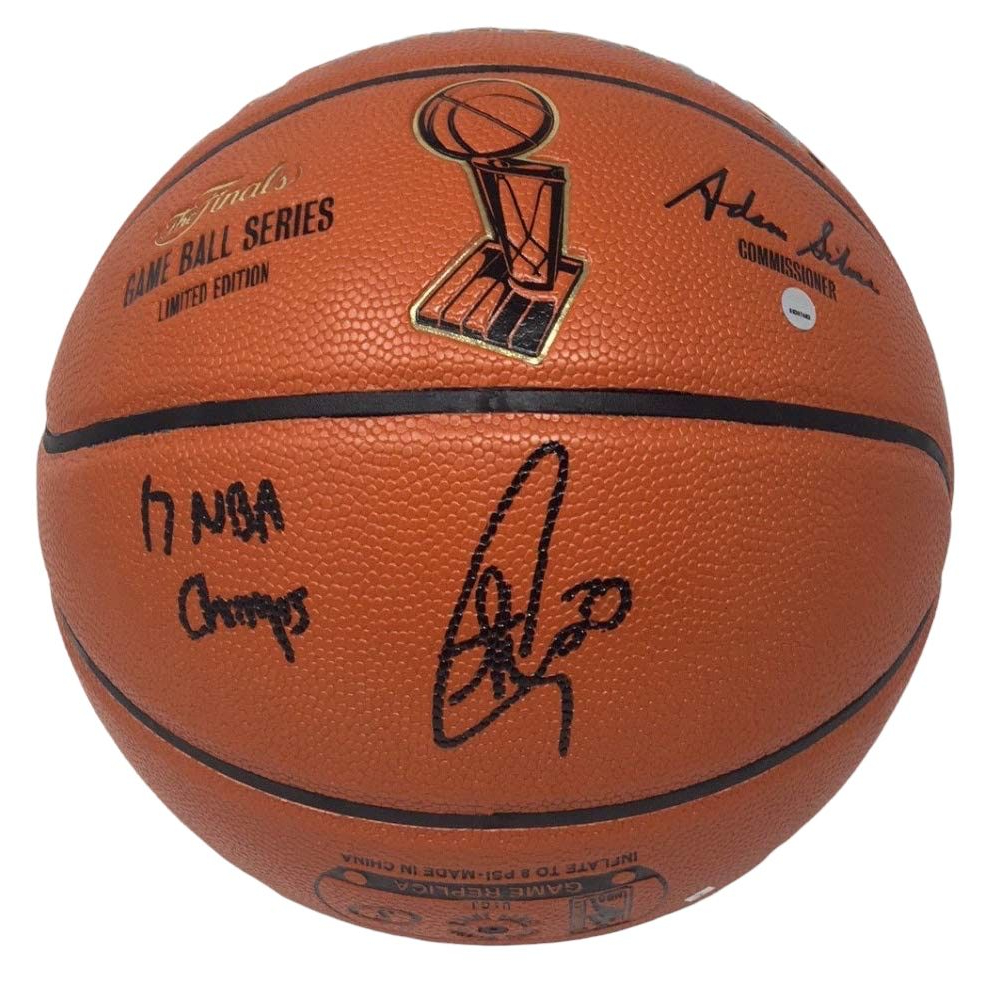 Stephen Curry Signed NBA "The Finals" Game Ball Series Basketball ...
