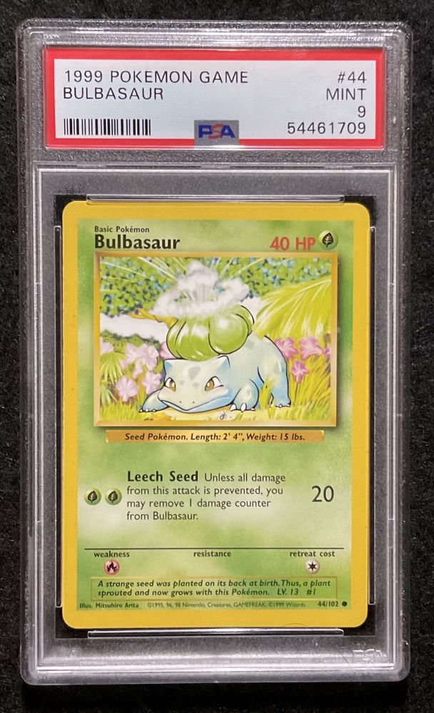 Bulbasaur 1999 Pokemon Base Unlimited #44 (PSA 9) | Pristine Auction