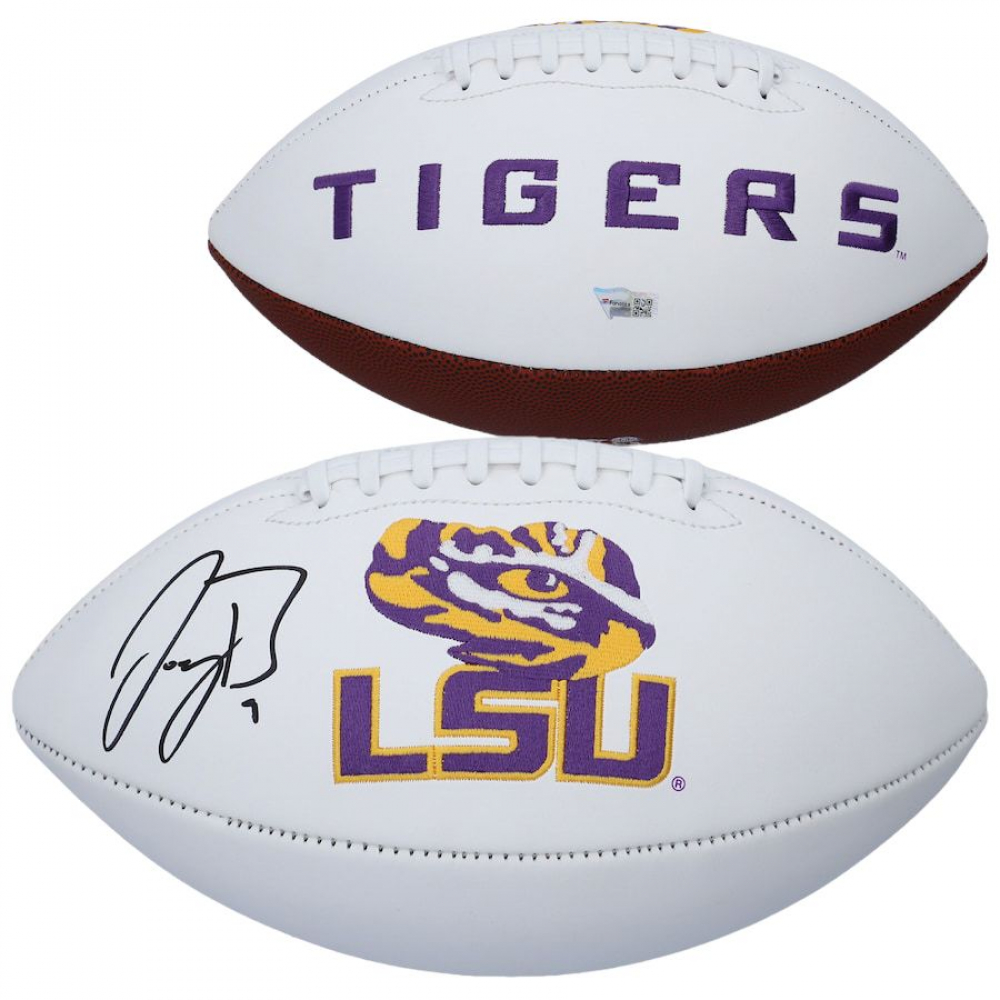 Joe Burrow Signed LSU Tigers Logo Football (Fanatics) | Pristine Auction