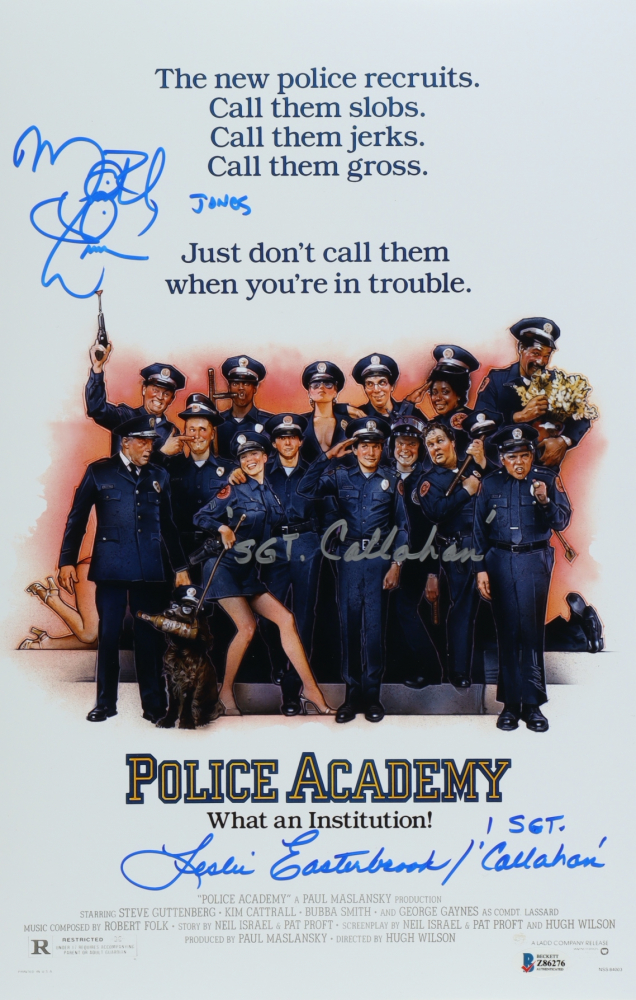 Leslie Easterbrook & Michael Winslow Signed "Police Academy" 11x17 ...