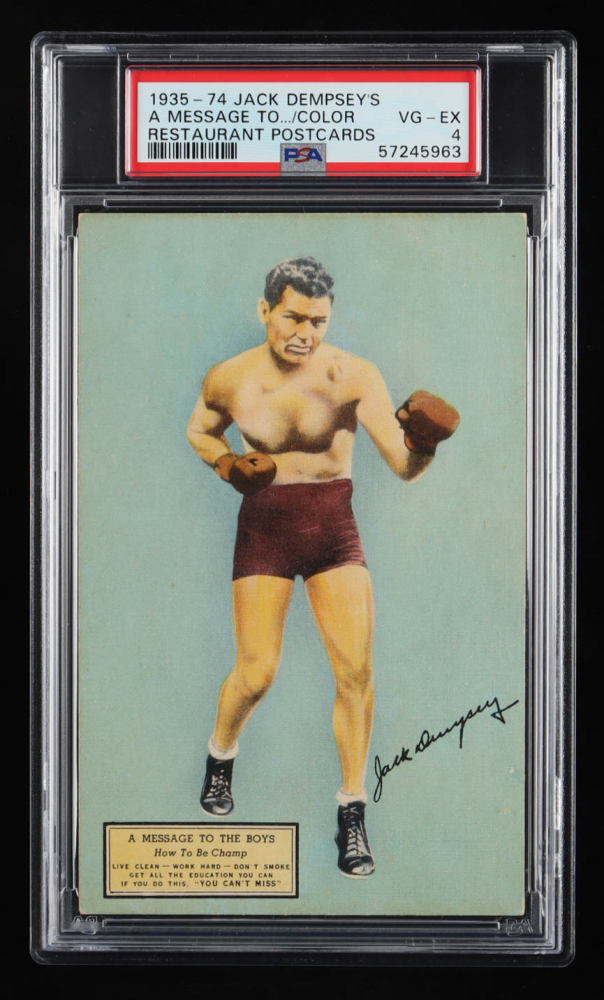 Jack Dempsey 1935-74 Jack Dempsey's Restaurant Postcards A Message To ...