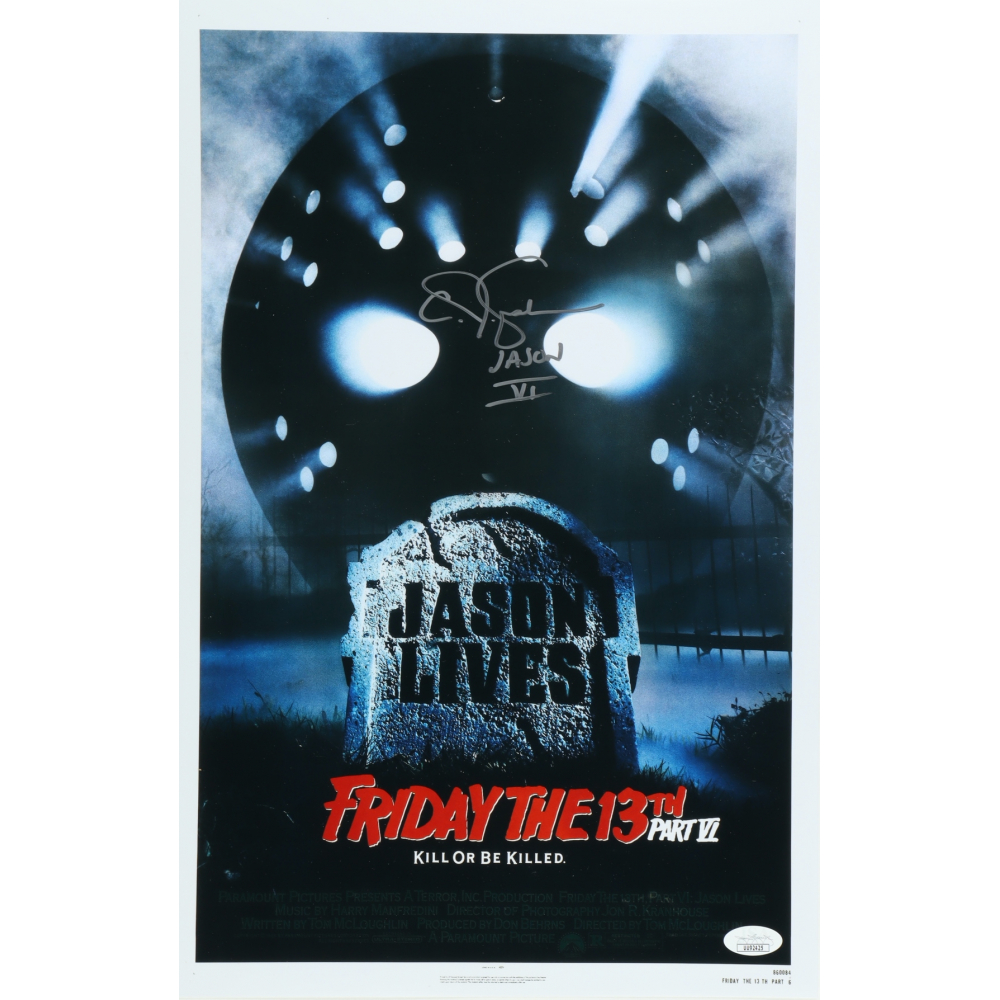 C. J. Graham Signed "Friday the 13th Part VI: Jason Lives" 11x17 Movie ...
