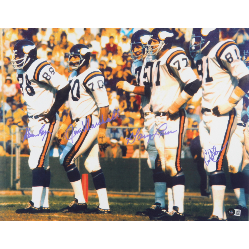 Alan Page, Jim Marshall, Gary Larsen & Carl Eller Signed Vikings 16x20 ...