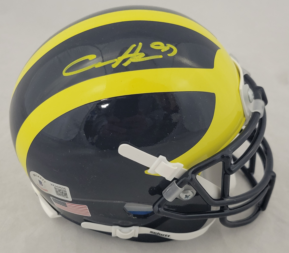 Aidan Hutchinson Signed Michigan Wolverines Mini Helmet (Beckett ...