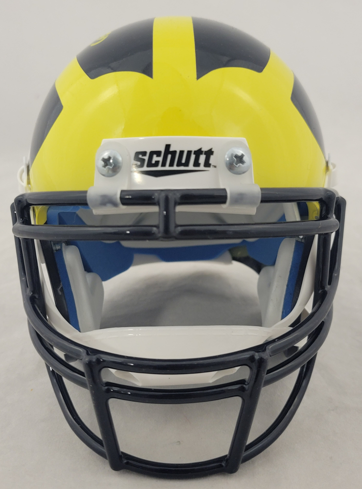 Aidan Hutchinson Signed Michigan Wolverines Mini Helmet (Beckett ...