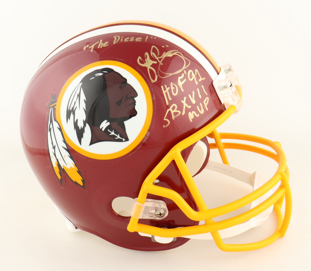 John Riggins Signed Redskins Full-Size Helmet with Multiple ...