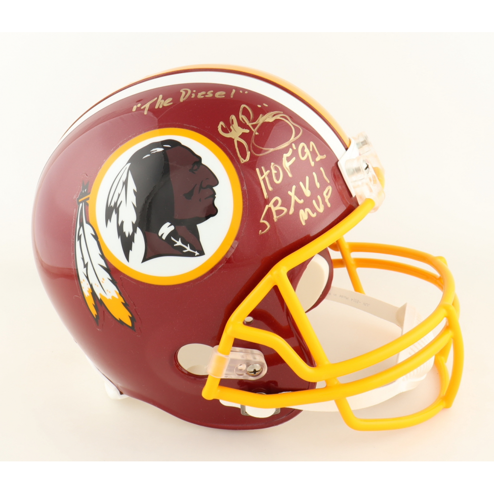 John Riggins Signed Redskins Full-Size Helmet with Multiple ...