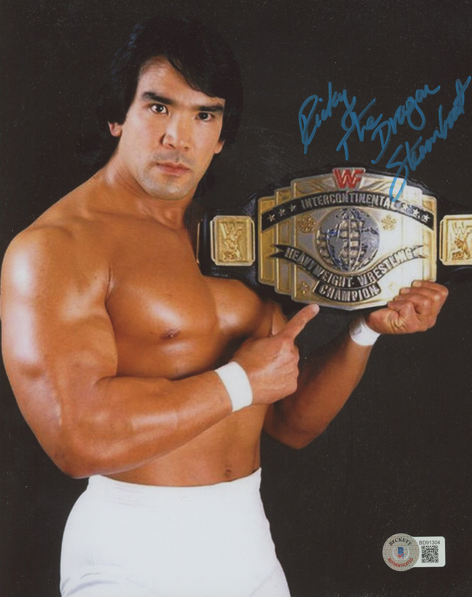 Ricky "The Dragon" Steamboat Signed 8x10 Photo (Beckett) | Pristine Auction