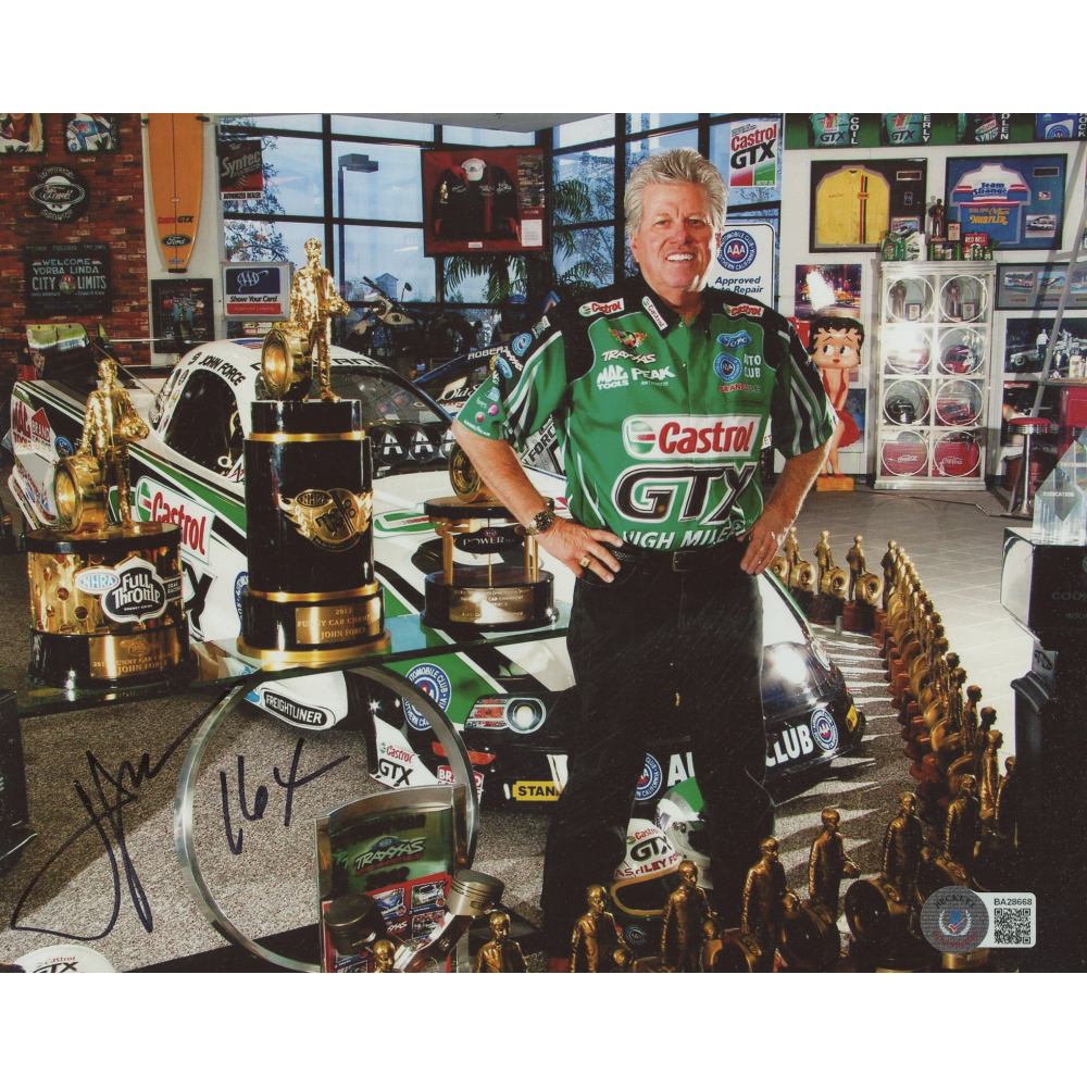 John Force Signed NHRA 8x10 Photo Inscribed "16X" (Beckett) | Pristine ...