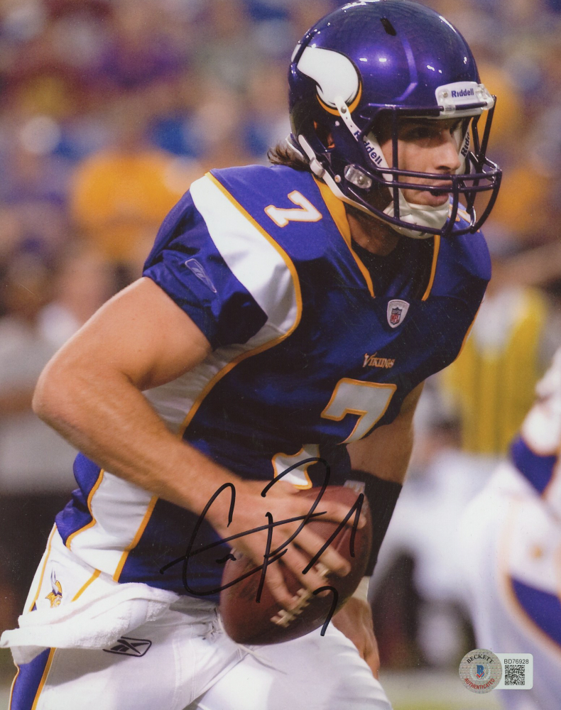 Christian Ponder Signed Vikings 8x10 Photo (Beckett) | Pristine Auction