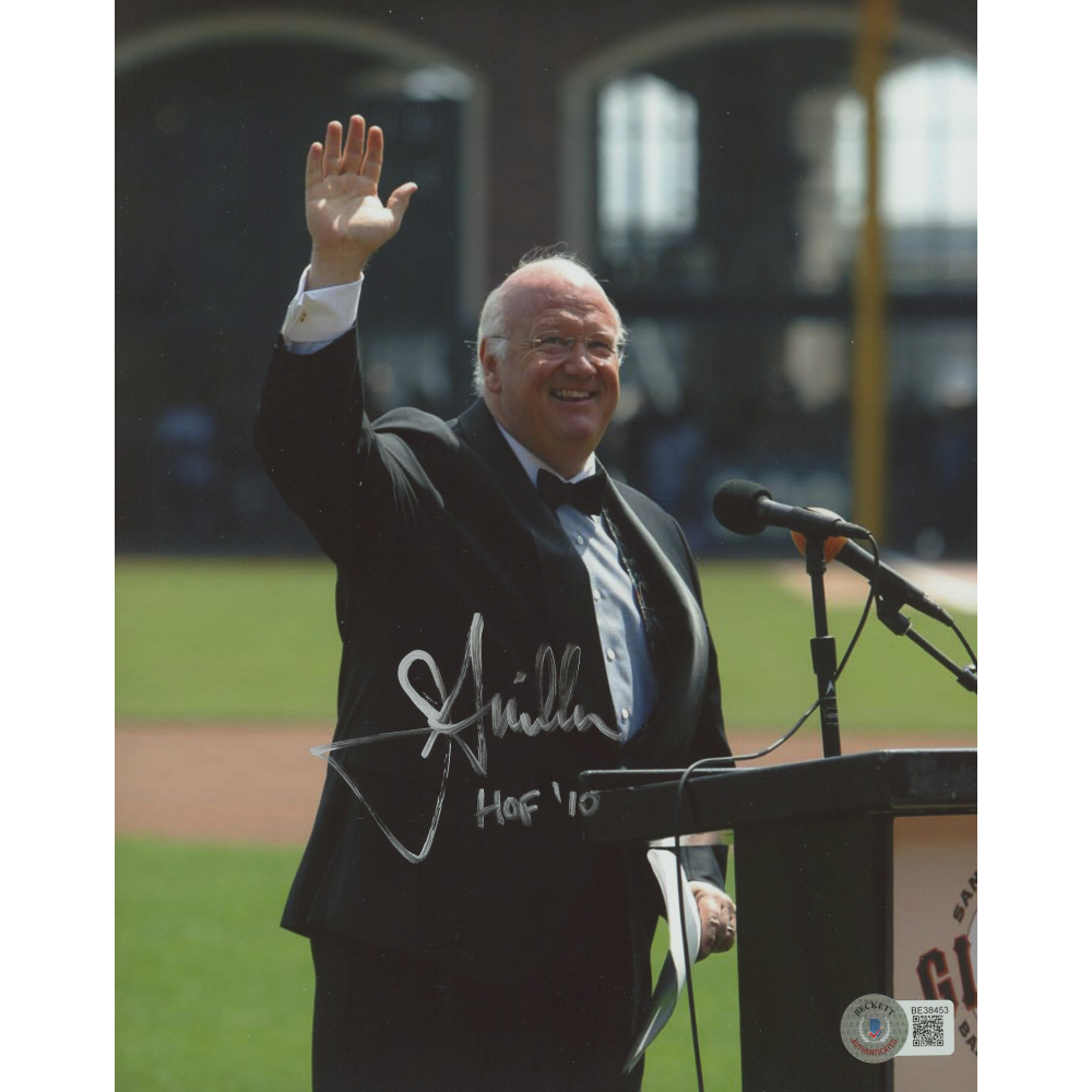 Jon Miller Signed Giants 8x10 Photo Inscribed "HOF '10" (Beckett ...