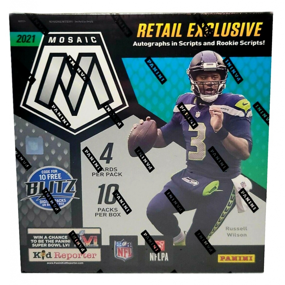 2021 Panini Mosaic Football Mega Box with (10) Packs | Pristine Auction