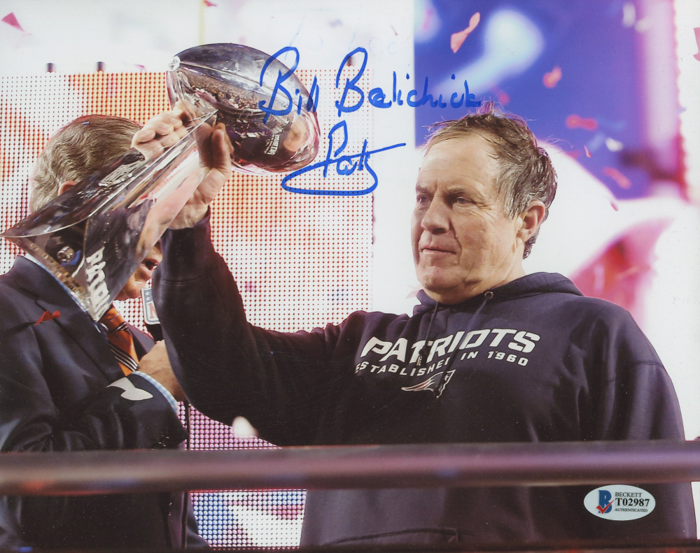Bill Belichick Signed Patriots 8x10 Photo Inscribed "Pats" (Beckett ...