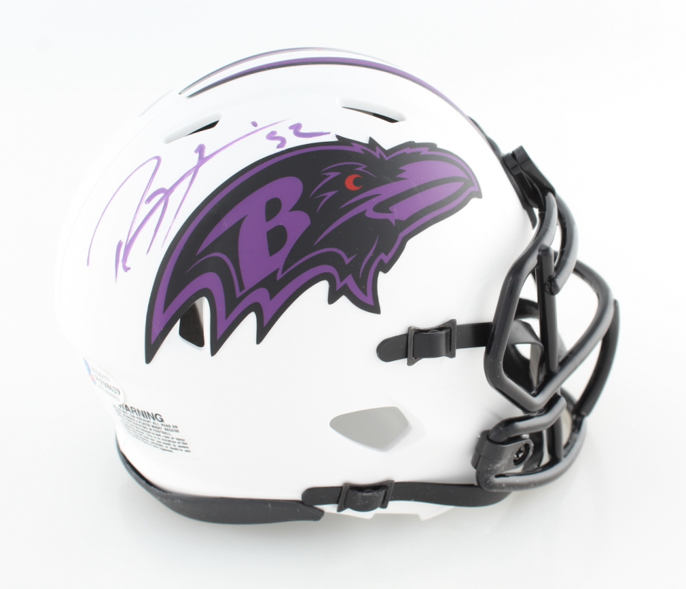 Ray Lewis Signed Ravens Lunar Eclipse Alternate Speed Mini Helmet ...