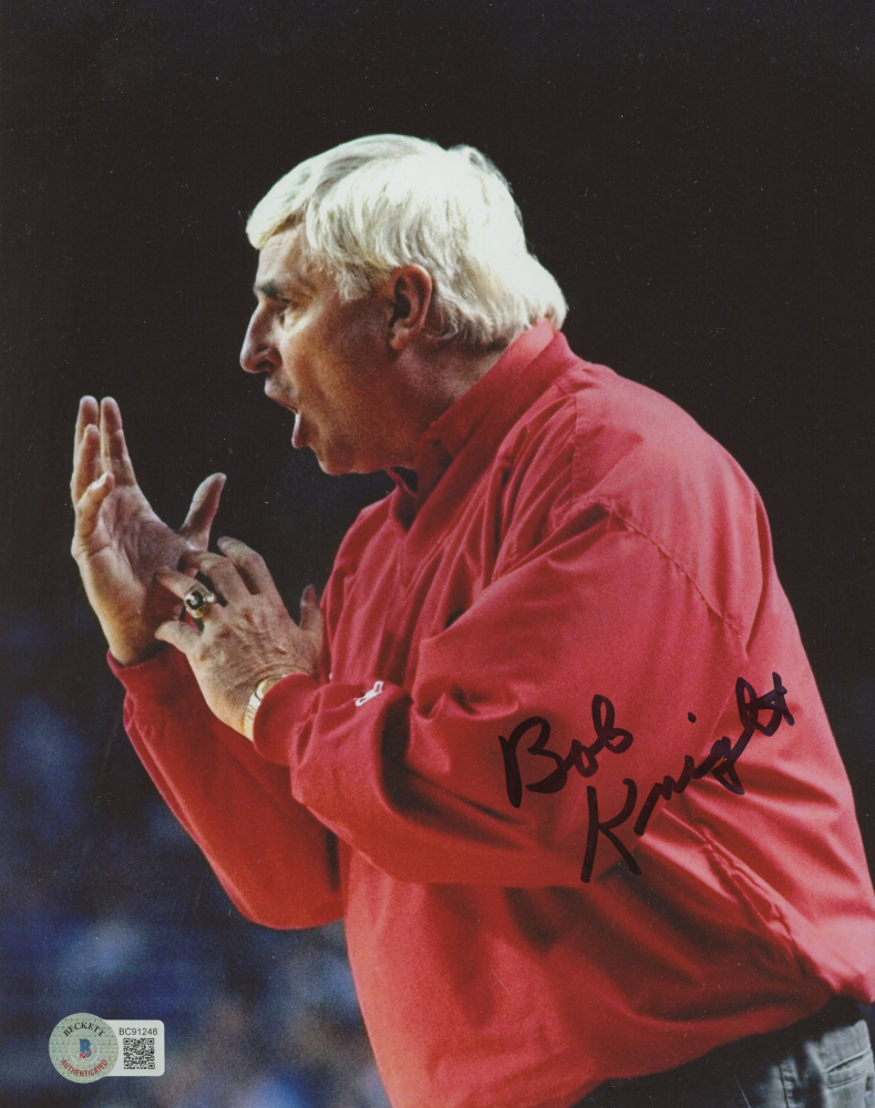 Bobby Knight Signed Indiana Hoosiers 8x10 Photo (Beckett) | Pristine ...