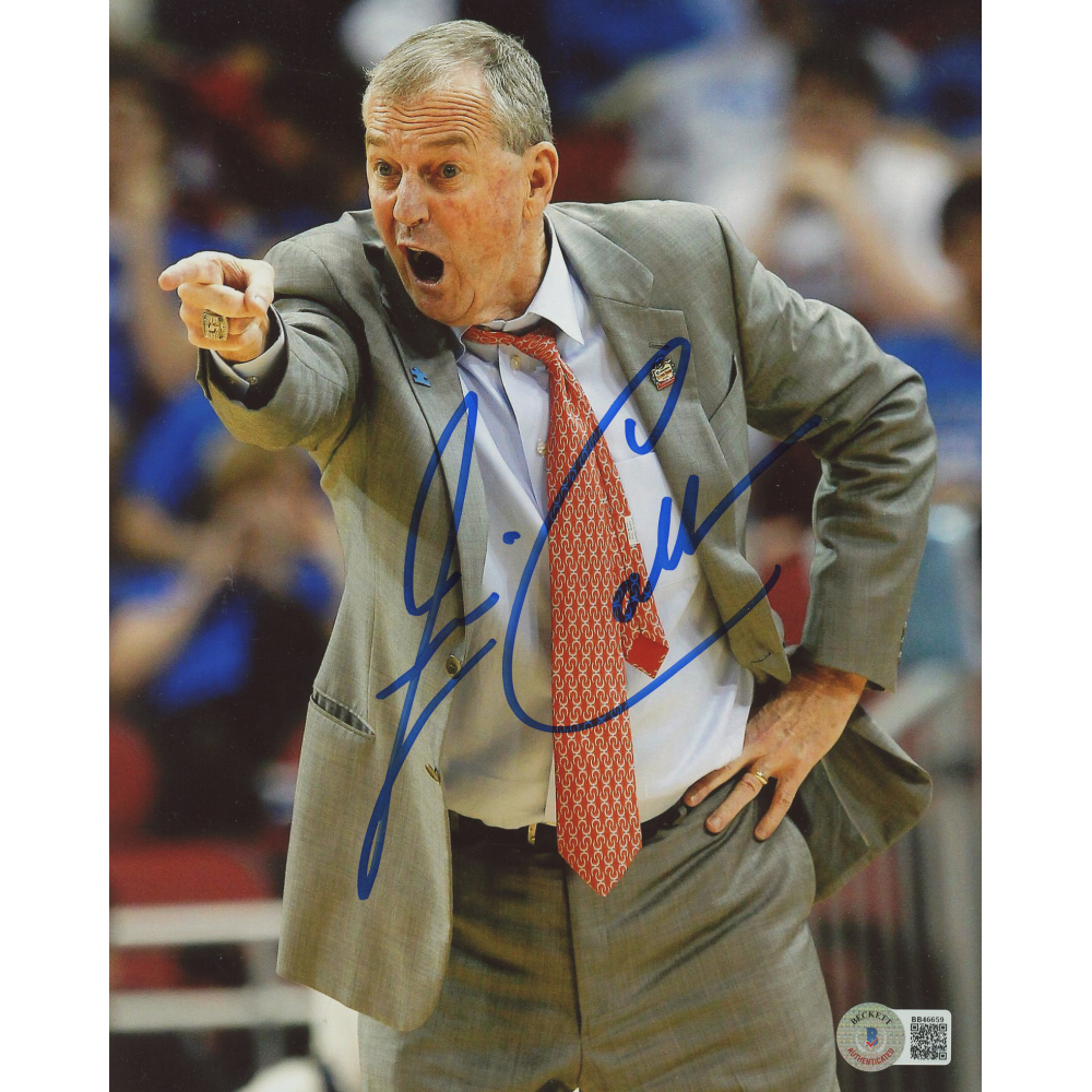 Jim Calhoun Signed UConn Huskies 8x10 Photo (Beckett) | Pristine Auction
