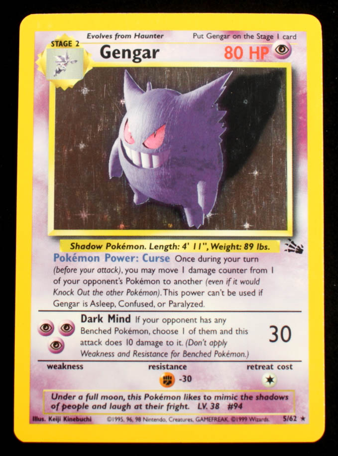 Gengar 1999 Pokemon Fossil Unlimited #5 Holo | Pristine Auction